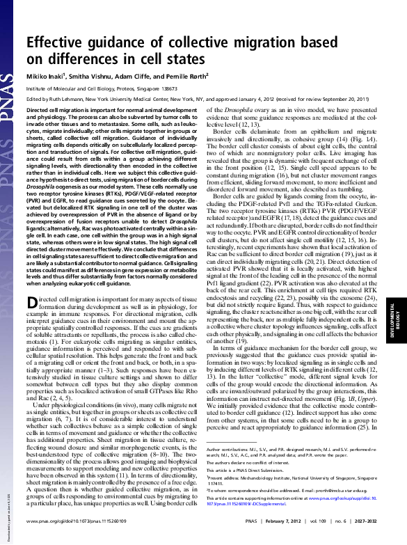 (PDF) Effective guidance of collective migration based on differences ...