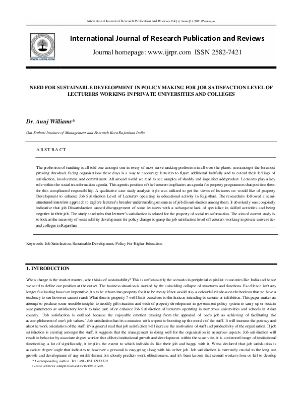 (PDF) International Journal of Research Publication and Reviews