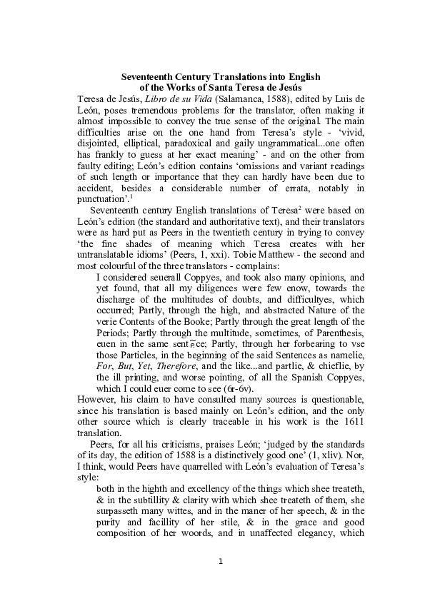 (DOC) Seventeenth Century Translations into English of the Works of ...