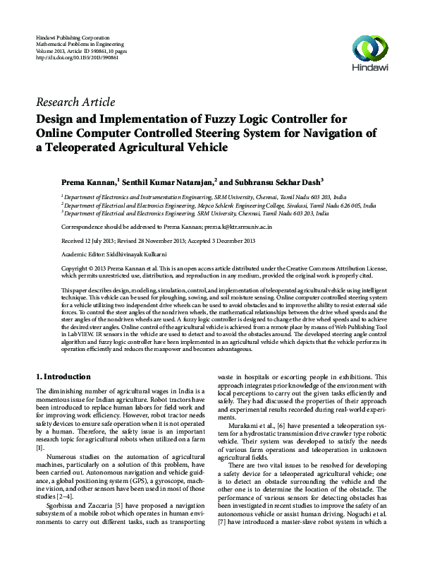 (PDF) Design and Implementation of Fuzzy Logic Control Speed Controlsystem for a Converter Fed ...