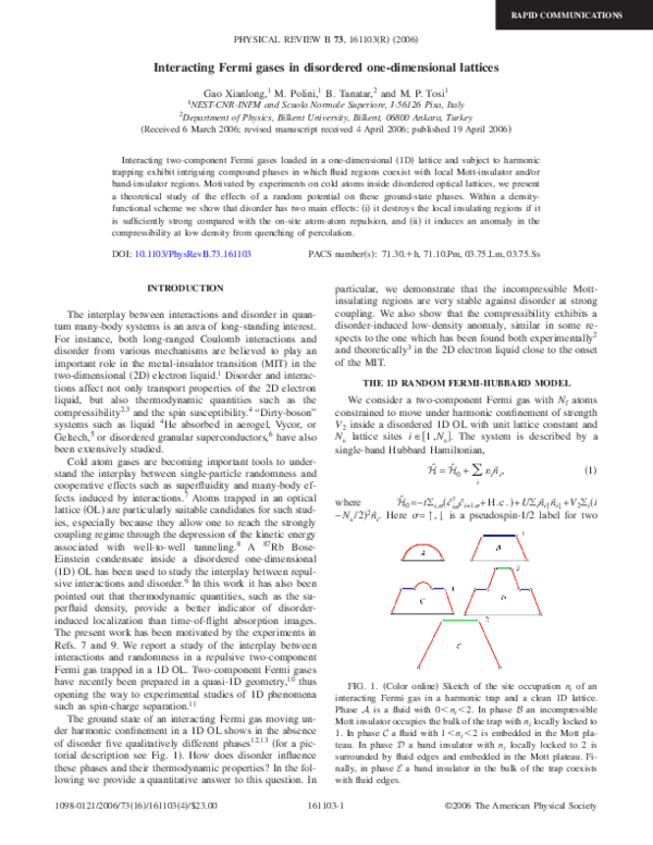 (PDF) Ground-state phases of interacting Fermi gases in disordered one ...