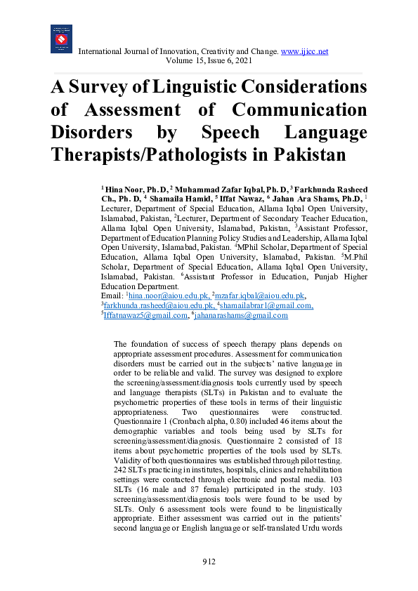 (PDF) A Survey of Linguistic Considerations of Assessment of ...