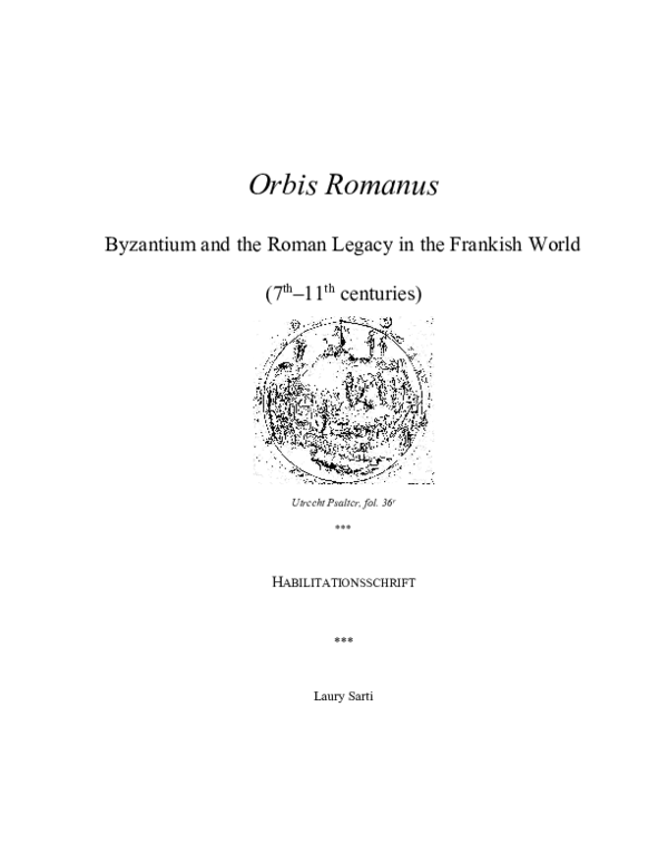 (PDF) Orbis Romanus. Byzantium and the Roman legacy in the Frankish ...