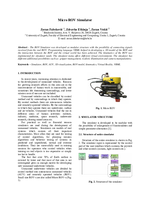 (PDF) Micro ROV simulator