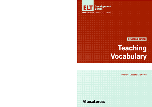 (PDF) Teaching Vocabulary (Revised edition)