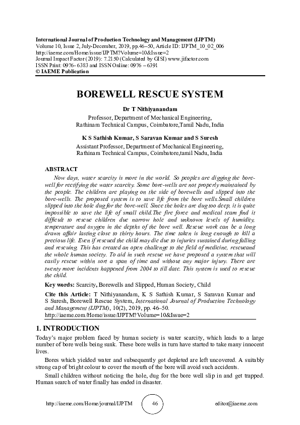 (PDF) BOREWELL RESCUE SYSTEM