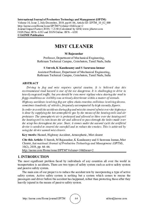 (PDF) MIST CLEANER
