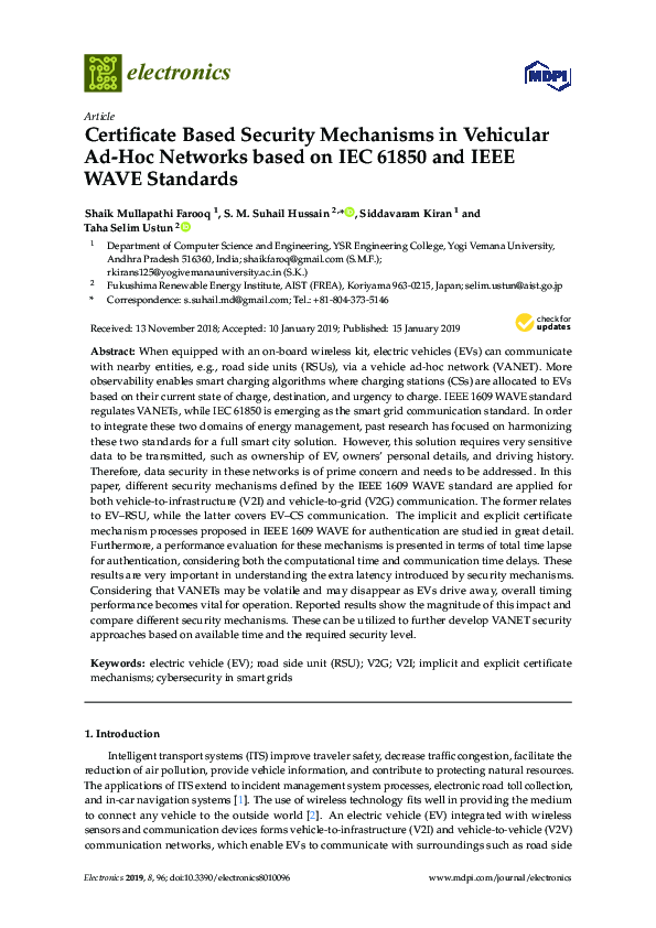 (PDF) Certificate Based Security Mechanisms in Vehicular Ad-Hoc Networks based on IEC 61850 and ...