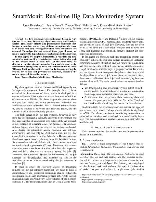 (PDF) SmartMonit: Real-time Big Data Monitoring System