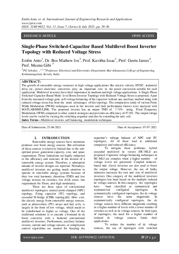 (PDF) Single-Phase Switched-Capacitor Based Multilevel Boost Inverter ...
