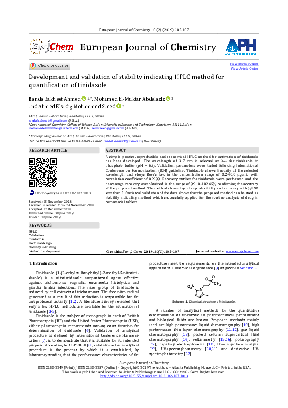 (PDF) Development and Validation of a Stability-Indicating LC Method for the Determination of ...