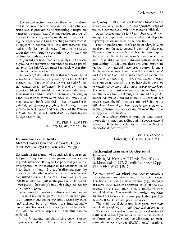 (PDF) Forensic analysis of the skull