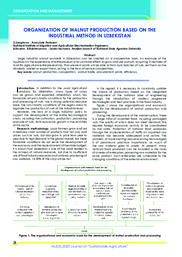 (PDF) ORGANIZATION OF WALNUT PRODUCTION BASED ON THE INDUSTRIAL METHOD ...