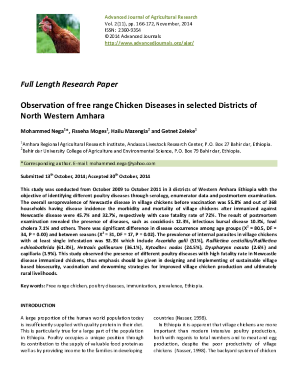 (PDF) Full Length Research Paper Observation of free range Chicken ...