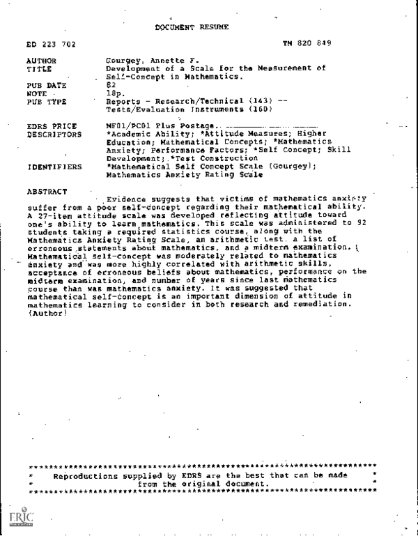 (PDF) Development of a Scale for the Measurement of Self-Concept in ...