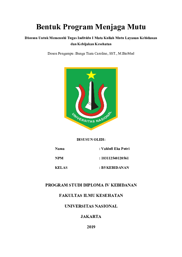 (DOC) Bentuk Program Menjaga Mutu