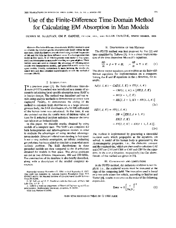 (PDF) Use of the finite-difference time-domain method for calculating ...