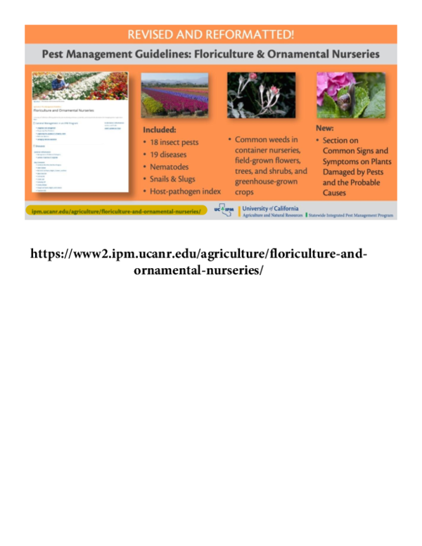 (PDF) UC IPM Pest Management Guidelines: Floriculture and Ornamental ...