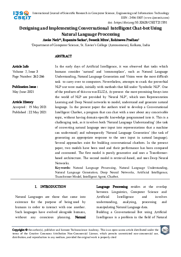 (PDF) Designing and Implementing Conversational Intelligent Chat-bot ...