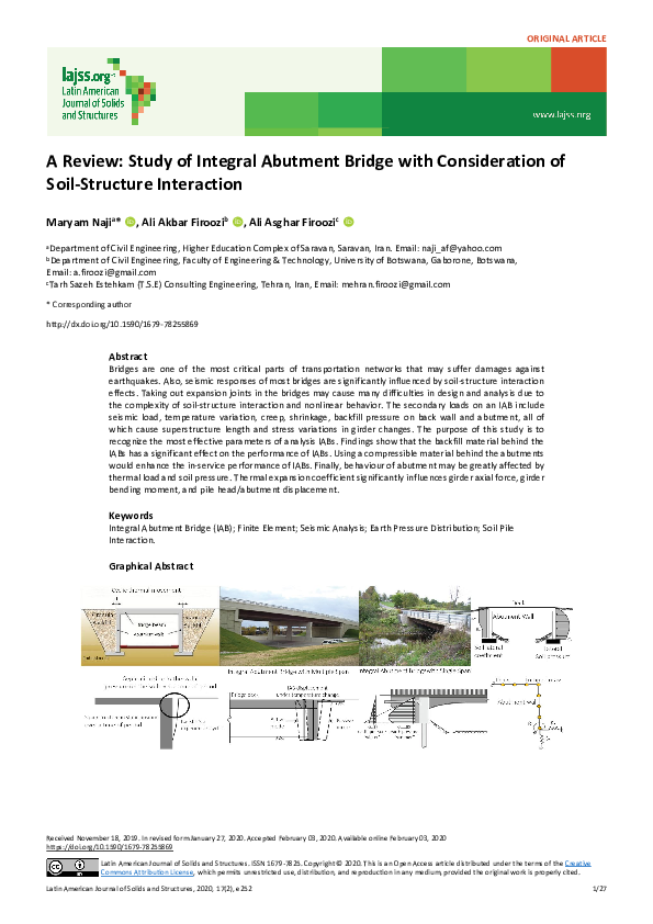 (PDF) A Review: Study of Integral Abutment Bridge with Consideration of ...