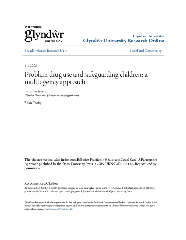(PDF) Problem drug use and safeguarding children: a multi agency approach