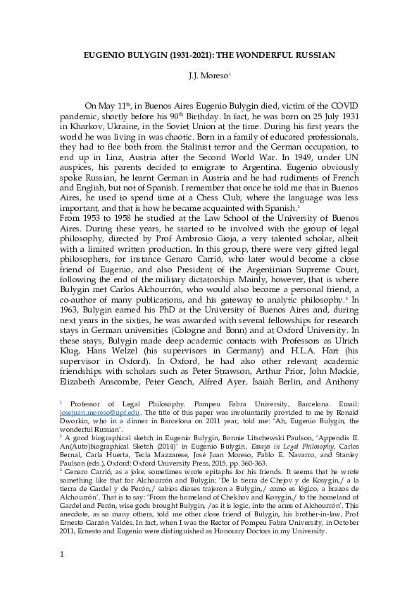 (DOC) Eugenio Bulygin (1931-2021), the wonderful Russian