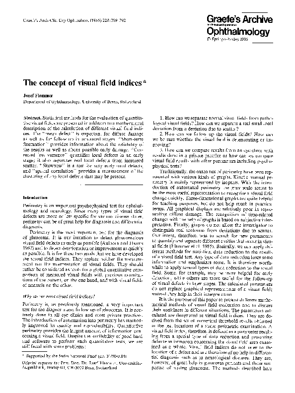 (PDF) The concept of visual field indices