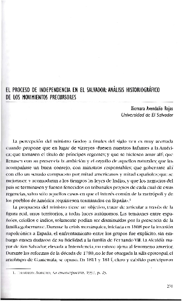 (PDF) “El proceso de independencia en El Salvador: análisis ...