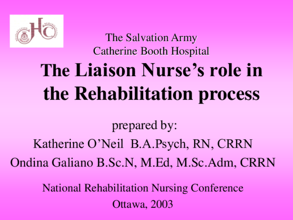 (PDF) Liaison nurse's role in the rehabilitation process