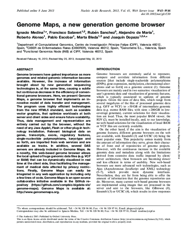 (PDF) Genome Maps, a new generation genome browser