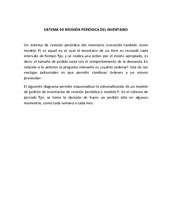 (DOC) Un sistema de revisión periódica del inventario