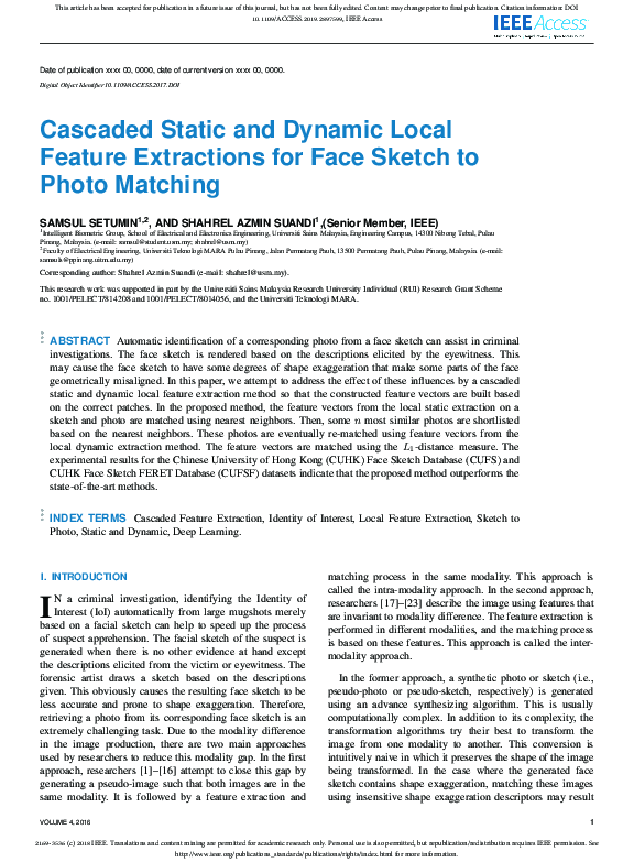 (PDF) Cascaded Static and Dynamic Local Feature Extractions for Face ...