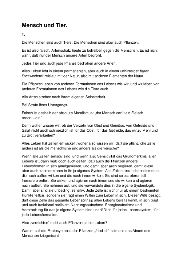 (PDF) Mensch und Tier