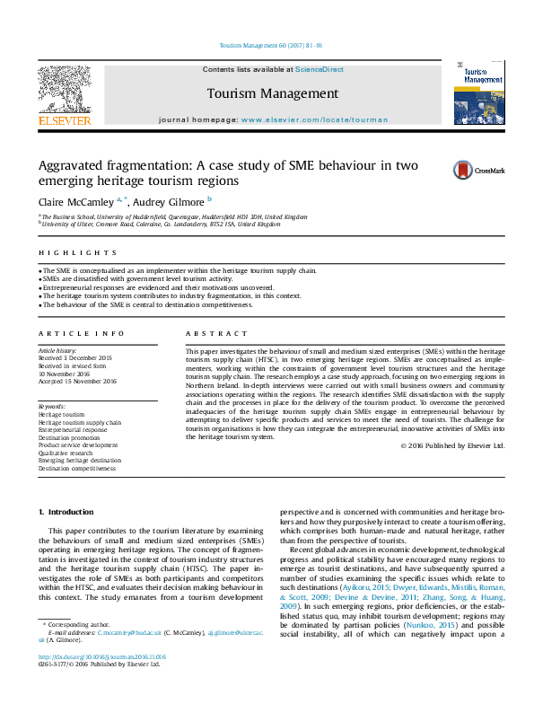 (PDF) Aggravated fragmentation: A case study of SME behaviour in two ...
