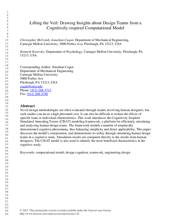 (PDF) Lifting the Veil: Drawing insights about design teams from a cognitively-inspired ...