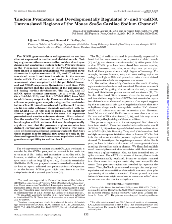 (PDF) Tandem Promoters and Developmentally Regulated 5'- and 3'-mRNA ...