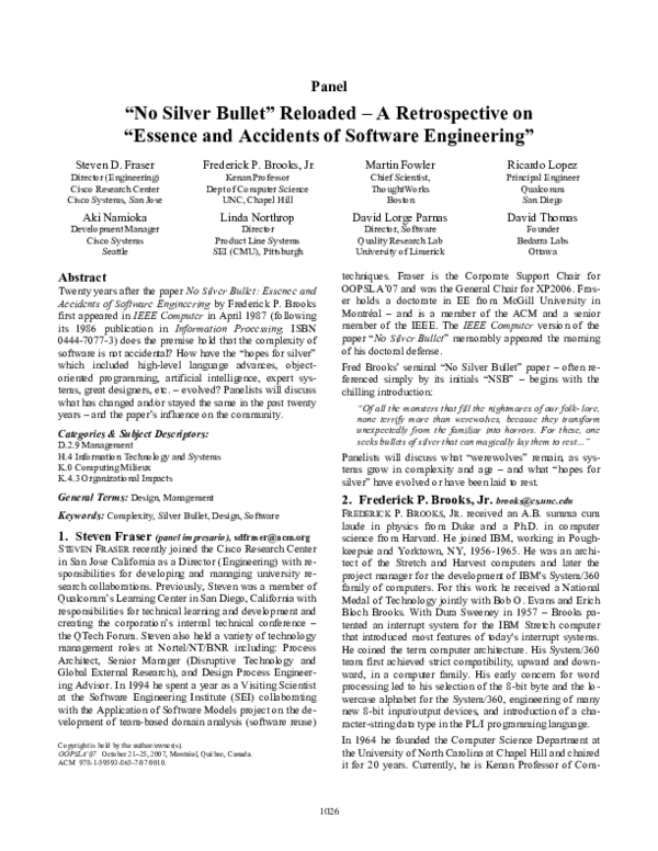 (PDF) No silver bullet" reloaded