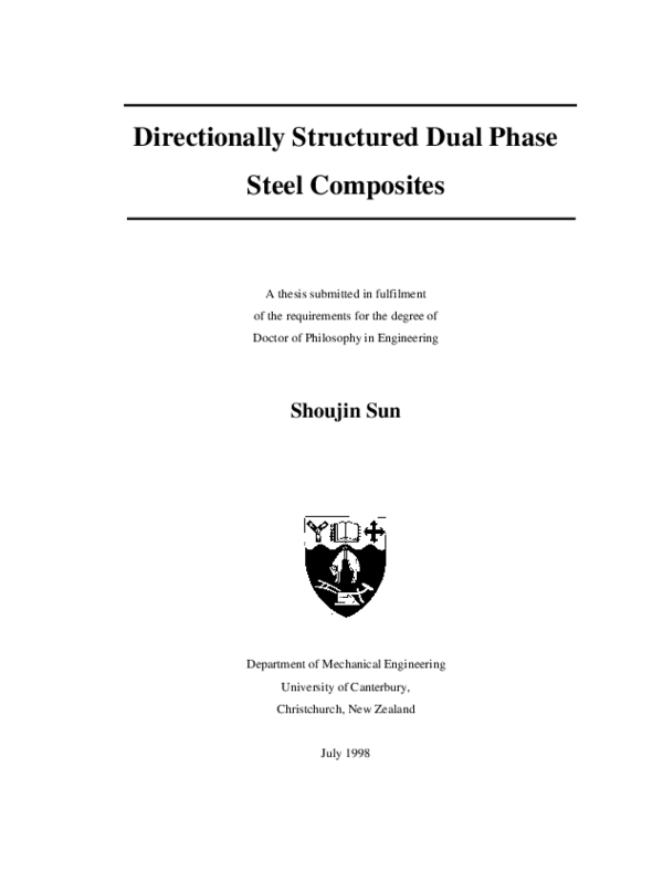 (PDF) Directionally structured dual phase steel composites
