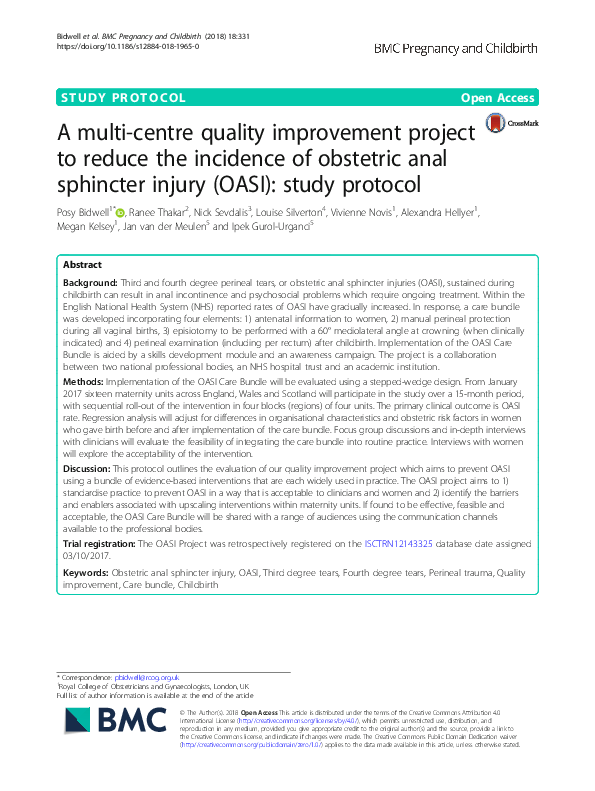 (PDF) A multi-centre quality improvement project to reduce the ...
