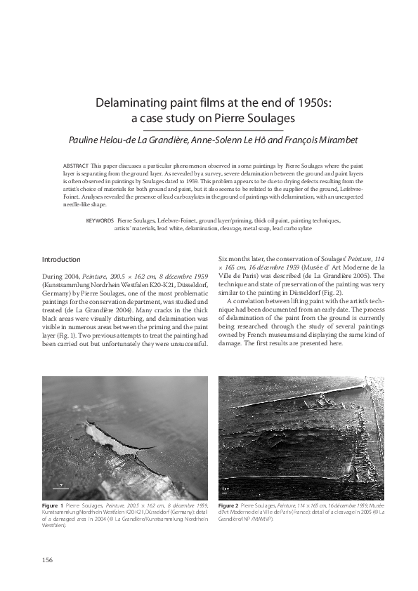 (PDF) Delaminating paint films at the end of 1950s: a case study on ...