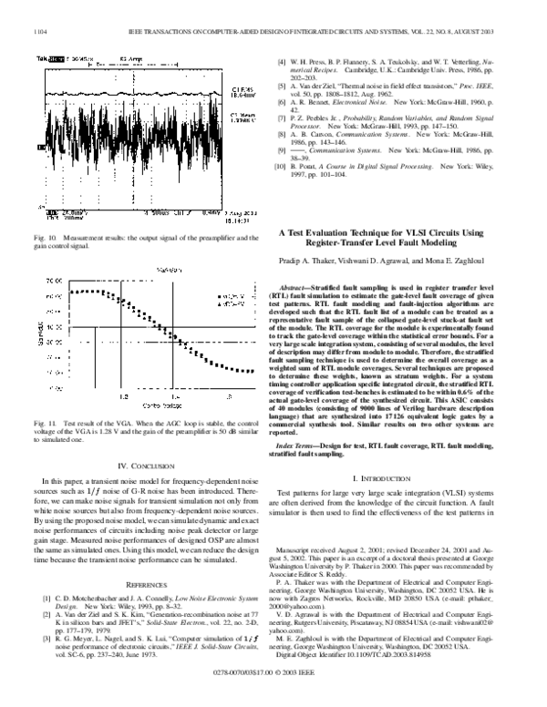 Pdf A Test Evaluation Technique For Vlsi Circuits Using Register
