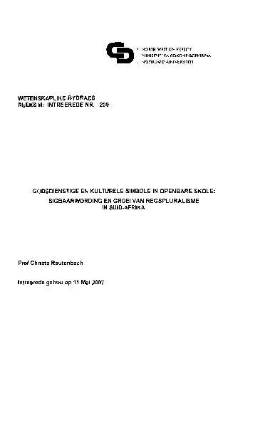 (PDF) Godsdienstige en kulturele simbole in openbare skole ...