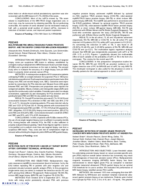 (PDF) PD23-05 Multiparametric-Mri/Ultrasound Fusion Prostate Biopsy: Are Two Biopsy Cores Per ...