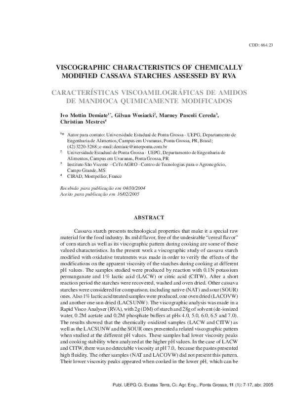 (PDF) Viscographic characteristics of chemically modified cassava ...