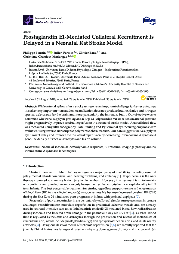 (PDF) Prostaglandin E1-Mediated Collateral Recruitment Is Delayed in a ...