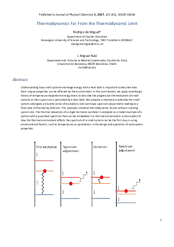 (PDF) Thermodynamics Far from the Thermodynamic Limit