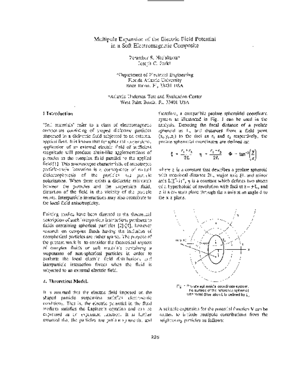 (PDF) Multipole expansion of the electric field potential in a soft electromagnetic composite