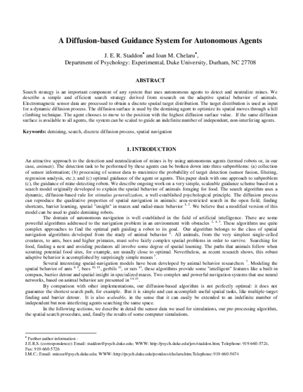 (PDF) Diffusion-based guidance system for autonomous agents