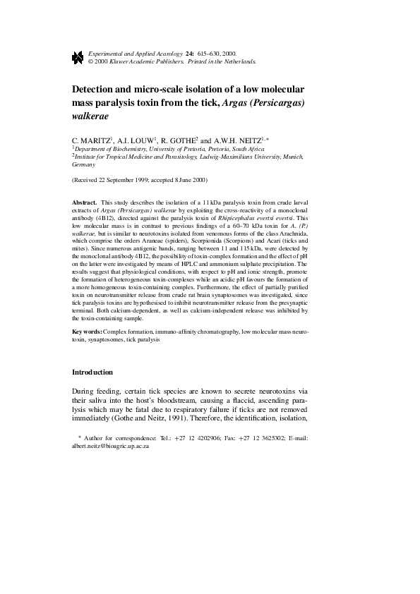 (PDF) Detection and micro-scale isolation of a low molecular mass ...