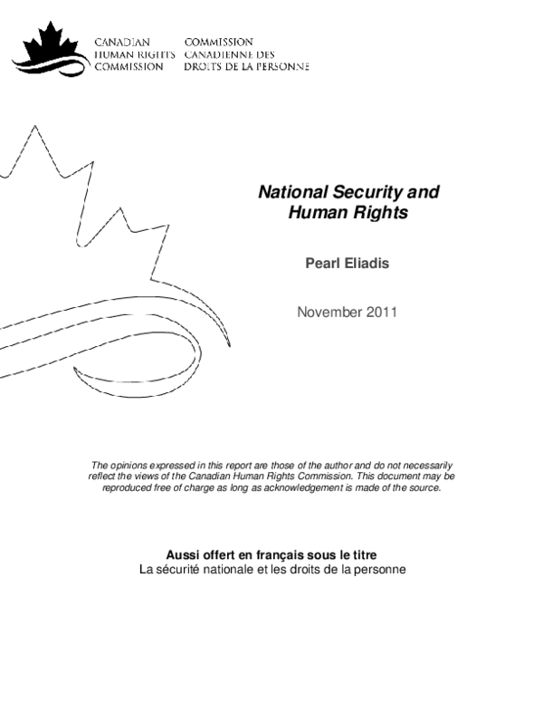 (PDF) National Security and Human Rights